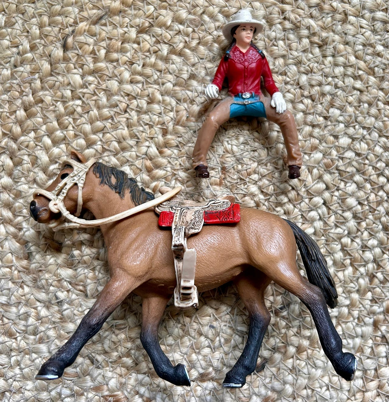 Schleich ratsastaja Roosa, hevonen ja varusteet: lännenratsastaja | Tori