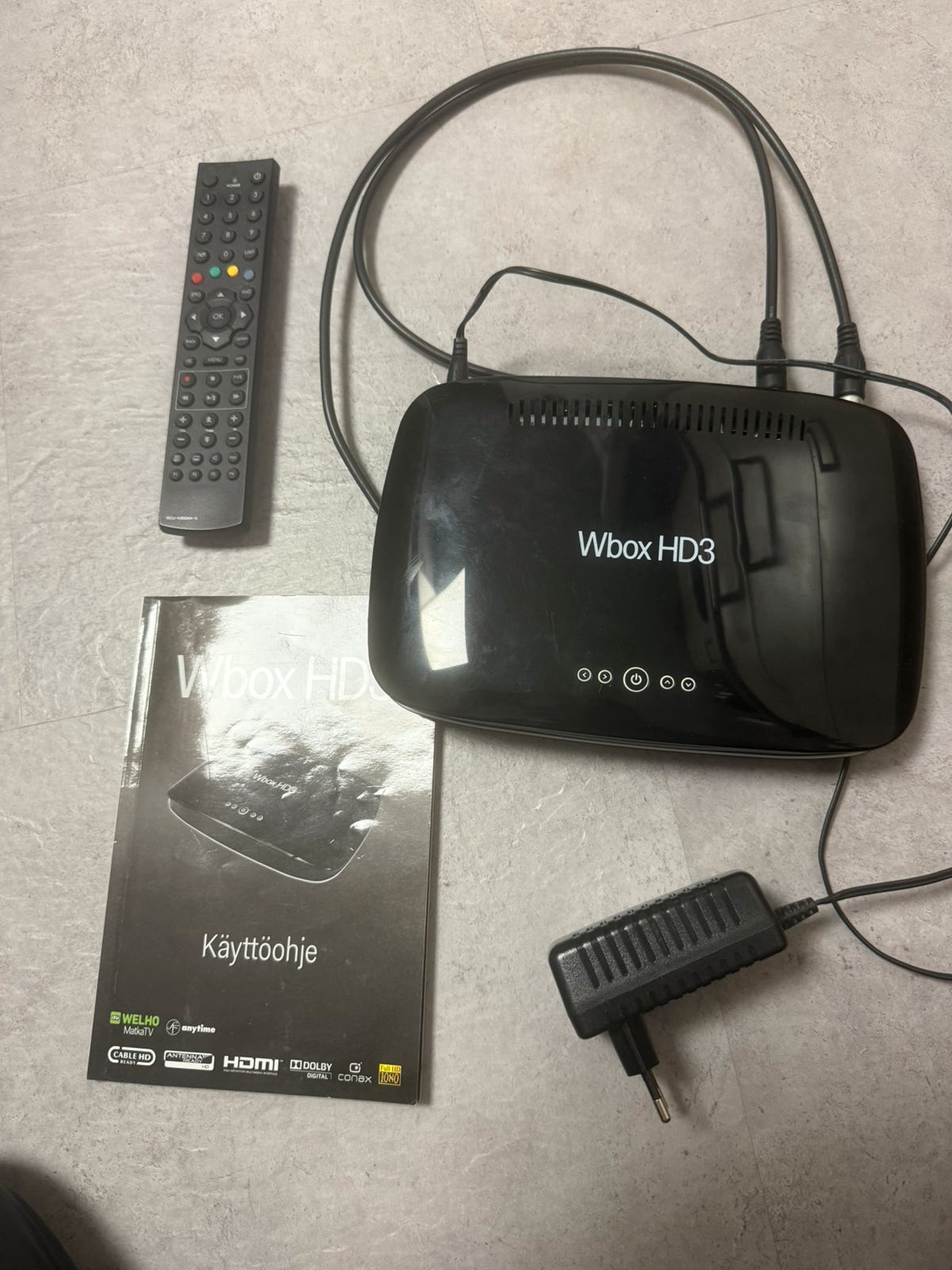 WBOX HD3 HD DIGIBOKSI ANTENNI TAI KAAPELIVERKKOON HD DVB-T/T2/C | Tori