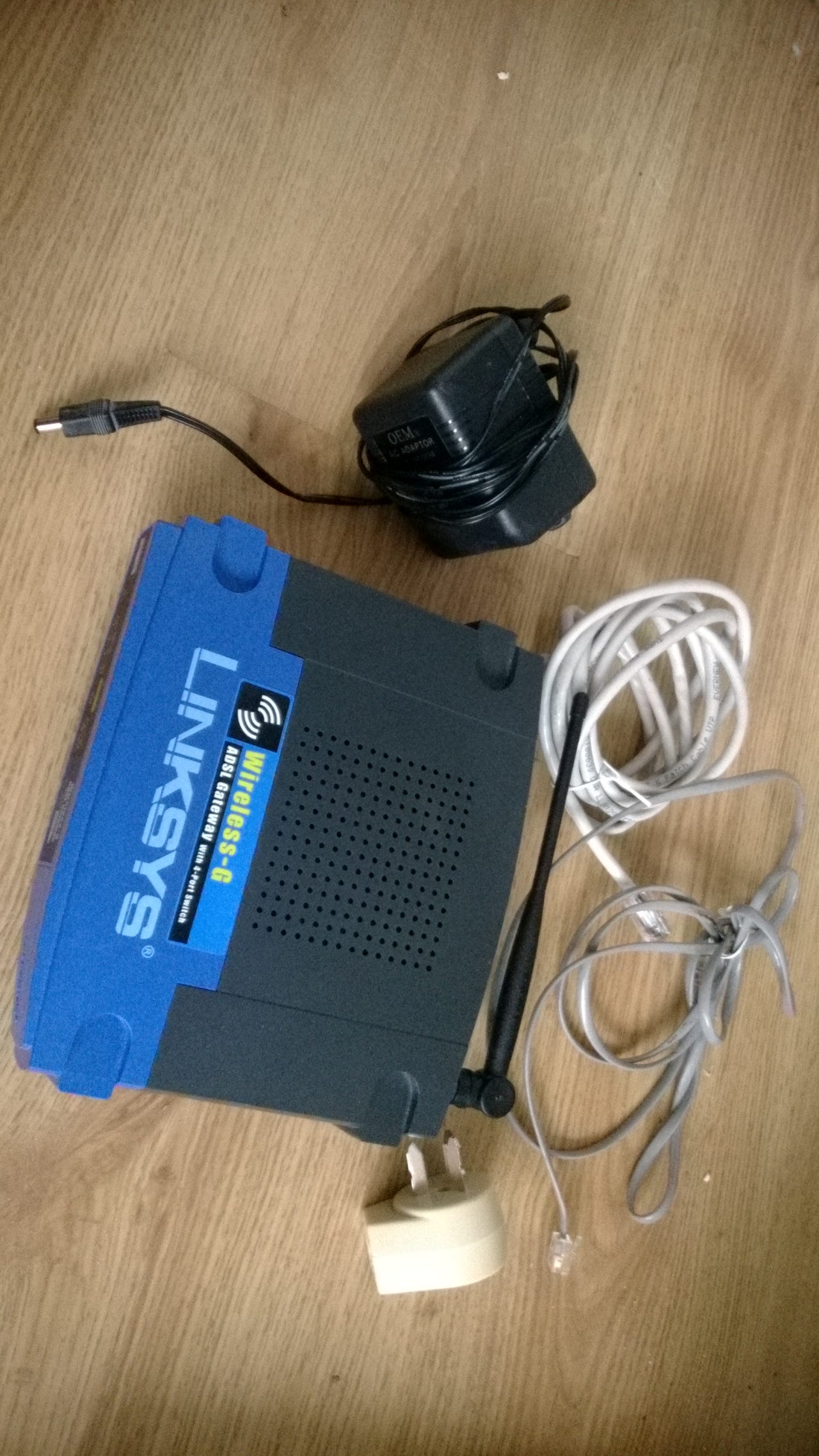 Linksys Wireless-GADSL Gateway with 4 port switch,Model: WA6546 ver2 | Tori