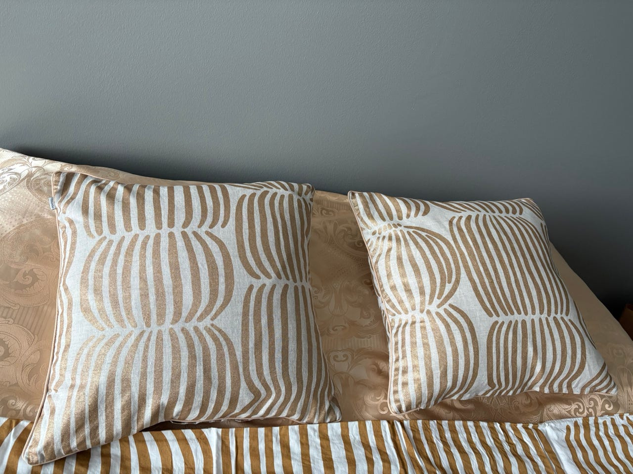 Pentik Vilja Tyynynpäällinen Puuvilla-Pellava Kulta 2 kpl | Tori