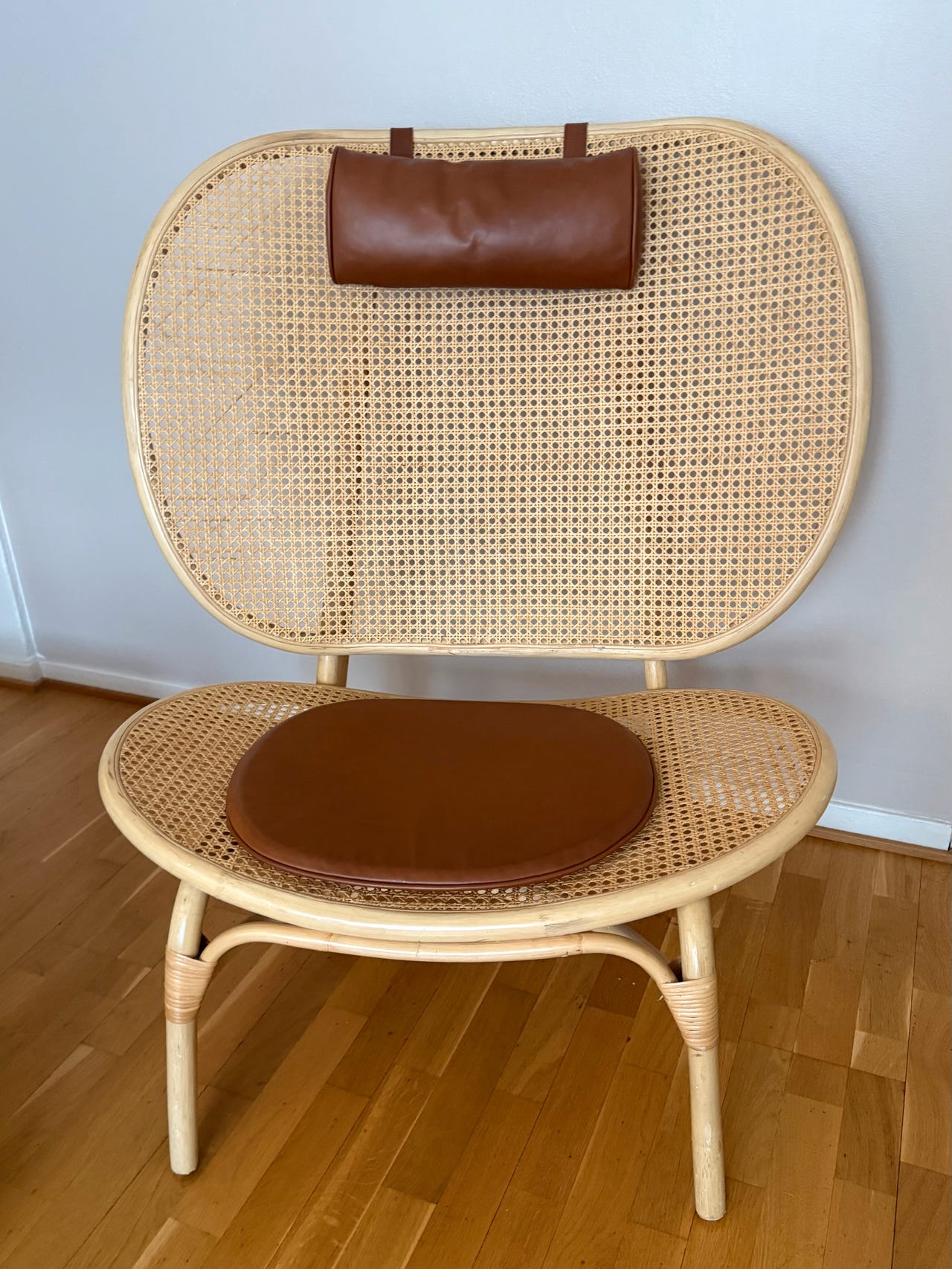 Myydään Norr11 Nomad rottinki/nahka tuoli (loungetuoli) | Tori
