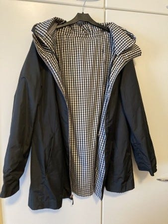 Marina Rinaldi kääntötakki musta/musta/valko ruutu, 42 | Tori