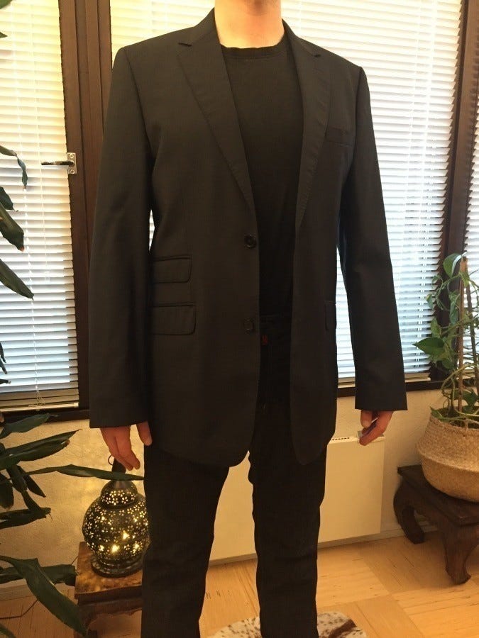 Esprit tummansininen puvuntakki koko 50 | Tori