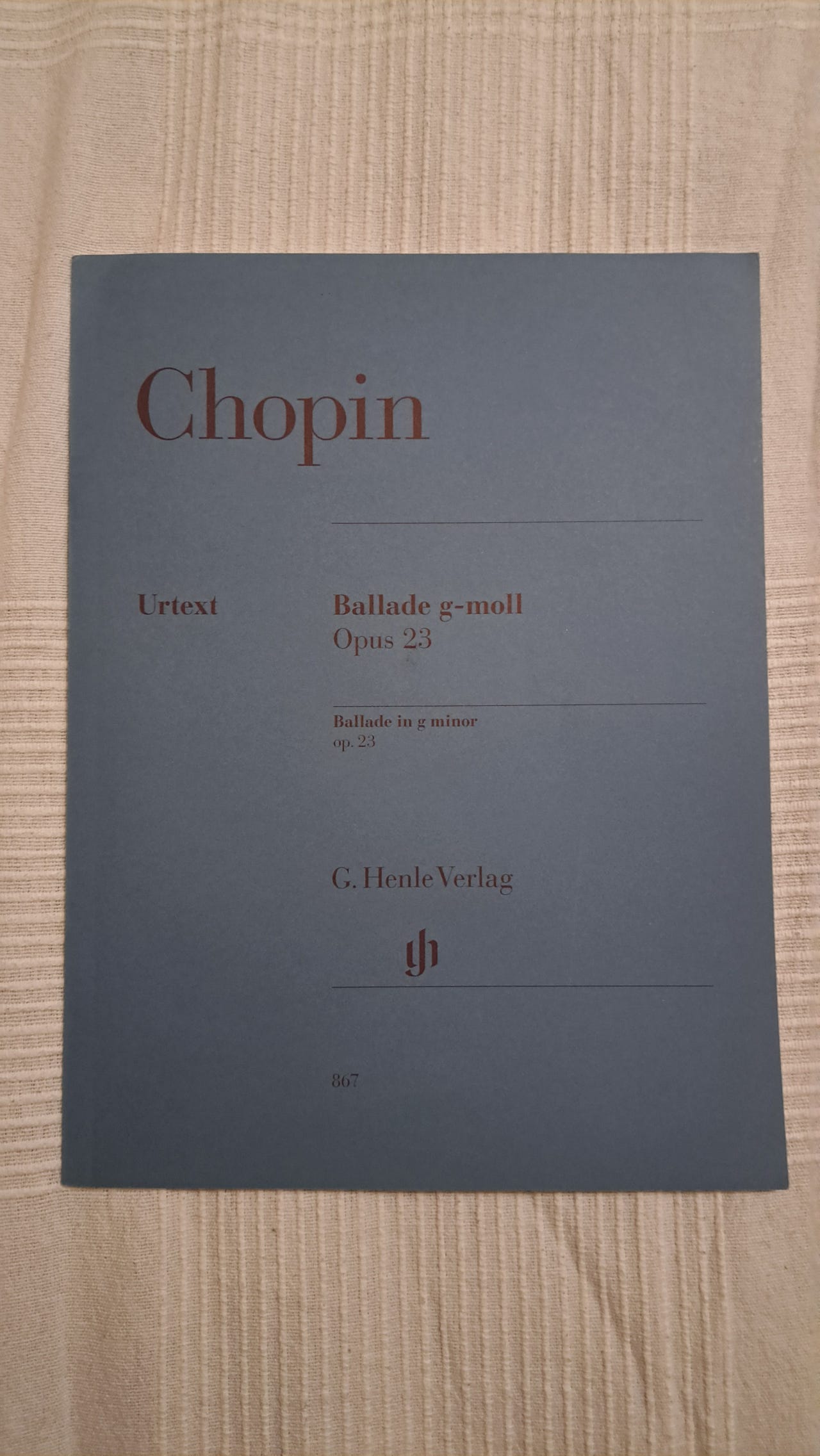 Henle Chopin Ballade in g minor Piano Nuotti Kirja | Tori