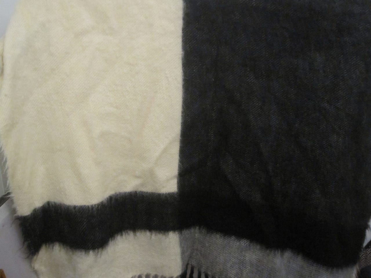 Design viltti peite villa mohair musta-valkoinen | Tori