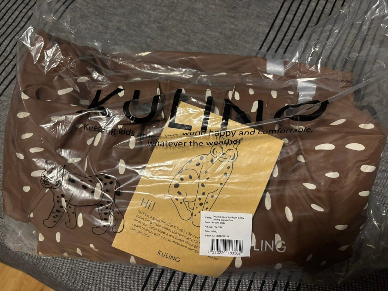 Uusi Kuling Ottawa -sadesetti fleecevuorella 86/92 | Tori