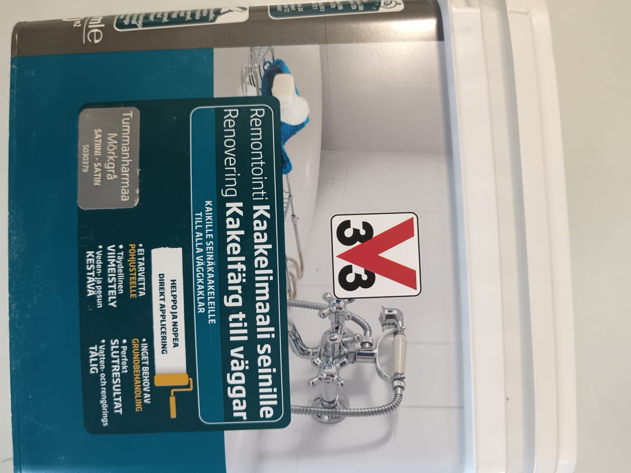 V3V KAAKELIMAALI TUMMANHARMAA +10m2 | Tori