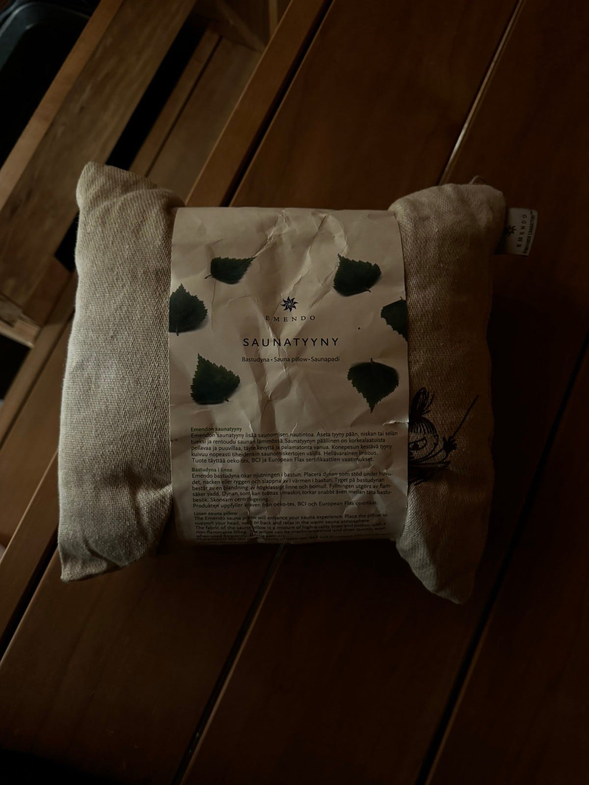 Saunatyyny Muumi Pikku Myy Emendo pellava puuvilla | Tori