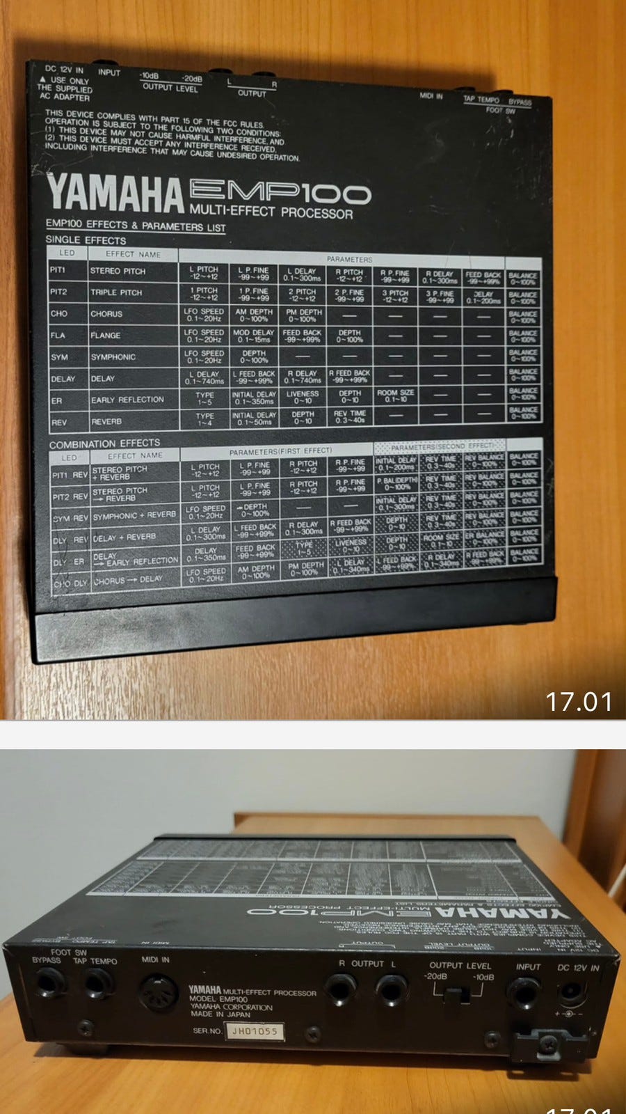 YAMAHA EMP100 Multi-Effect Processor + Virtalähde + Käyttöohje | Tori