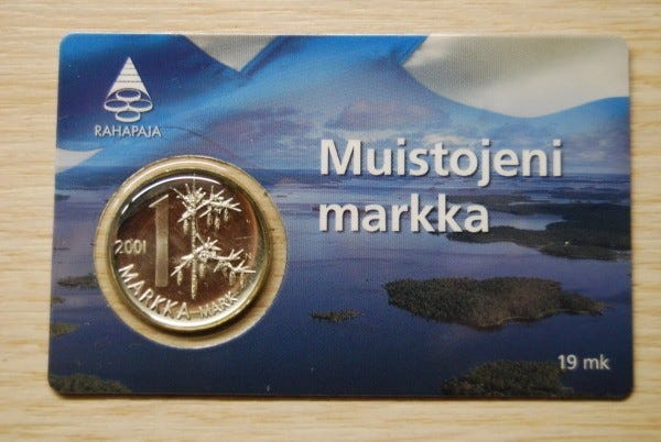 1 Markka 2001 Muistojeni Markka | Tori
