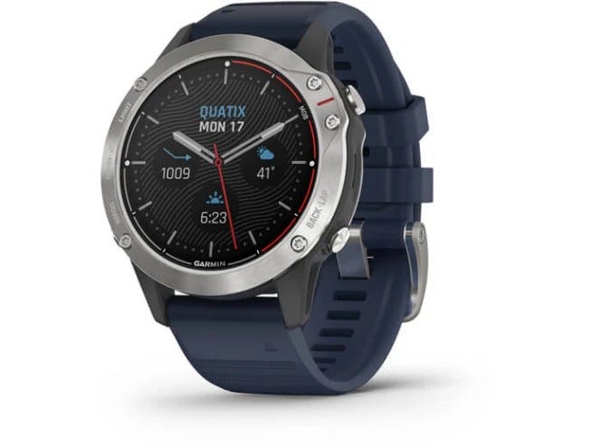 Garmin Quantix 6 Gray with Captain Blue Band | Tori