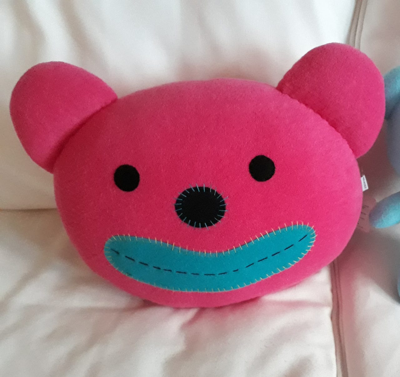 Uusi Idealist pehmoeläin iso pinkki BIGMOUTH nalle tyyny | Tori