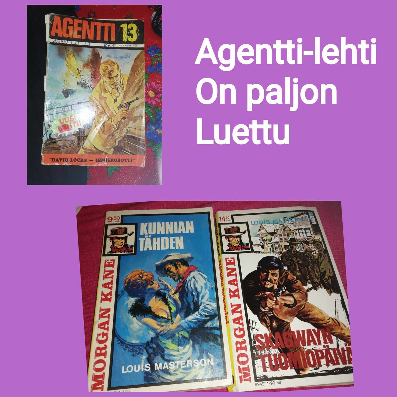 MORGAN KANE kirjat 2 kpl ja AGENTTI-lehti | Tori