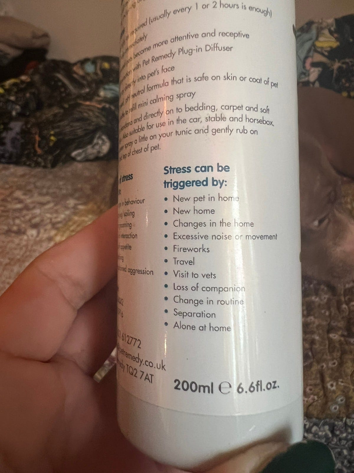 Pet remedy suihke joka rauhoittaa koiran poissa ollessasi | Tori