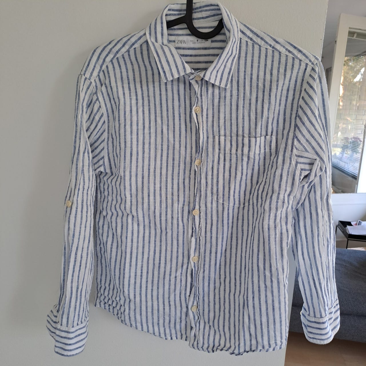 Zara puuvilla-pellava paitapusero 134 cm | Tori