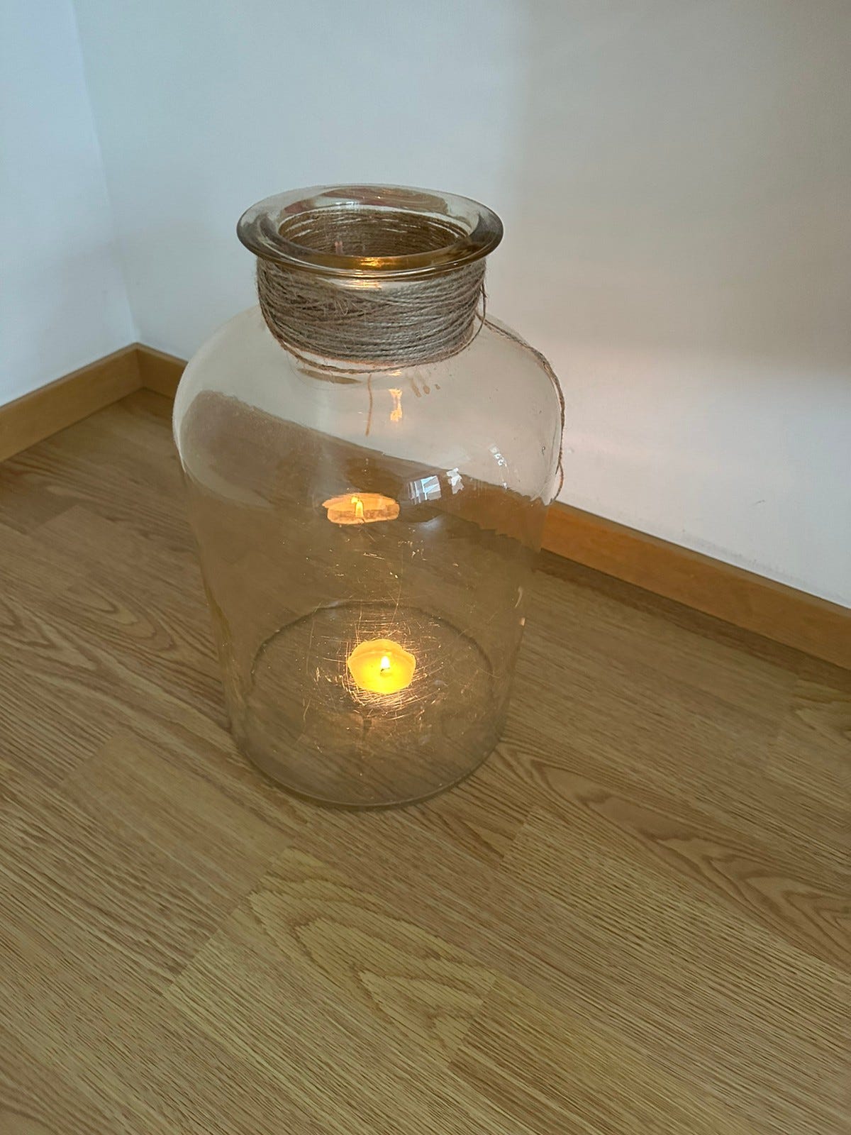 Iso vanha lasipurkki/lyhty | Tori