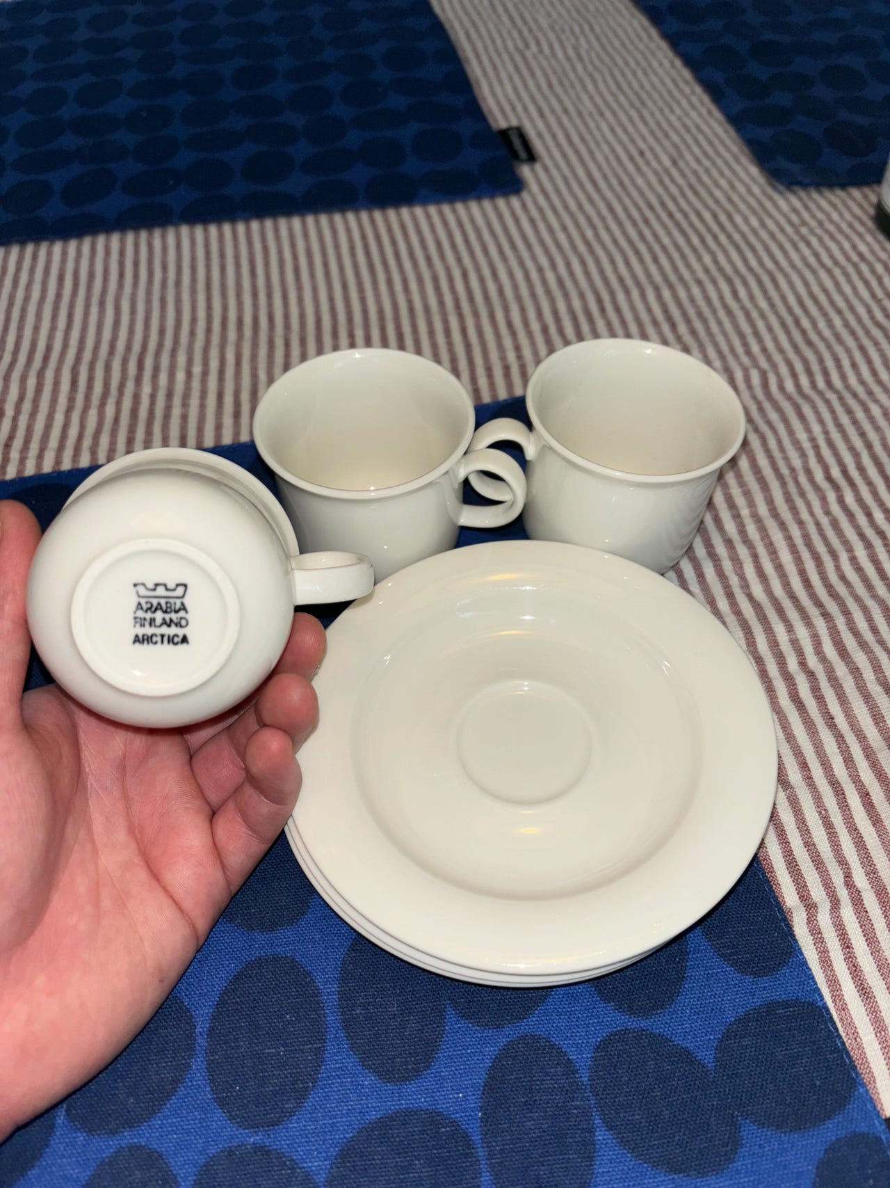 Arabia Arctica Kahvi- ja teekuppi + lautanen | Tori