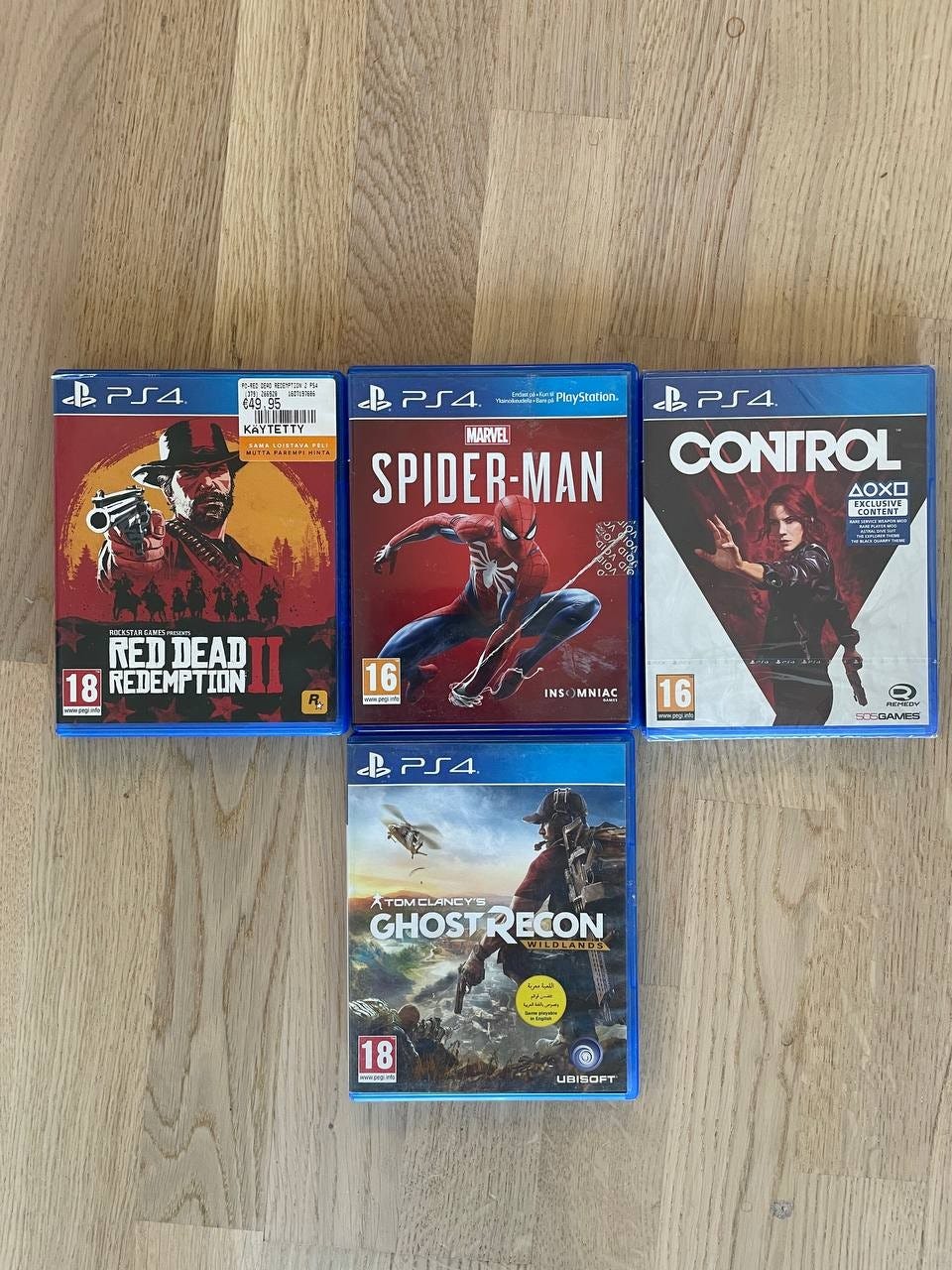 PS4 Games (RDR2, Control, Spider Man 1, Ghost Recon) | Tori