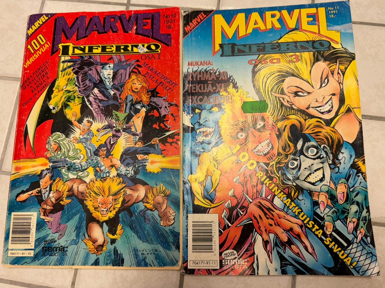 Marvel Inferno -lehdet 2 kpl-hinta | Tori