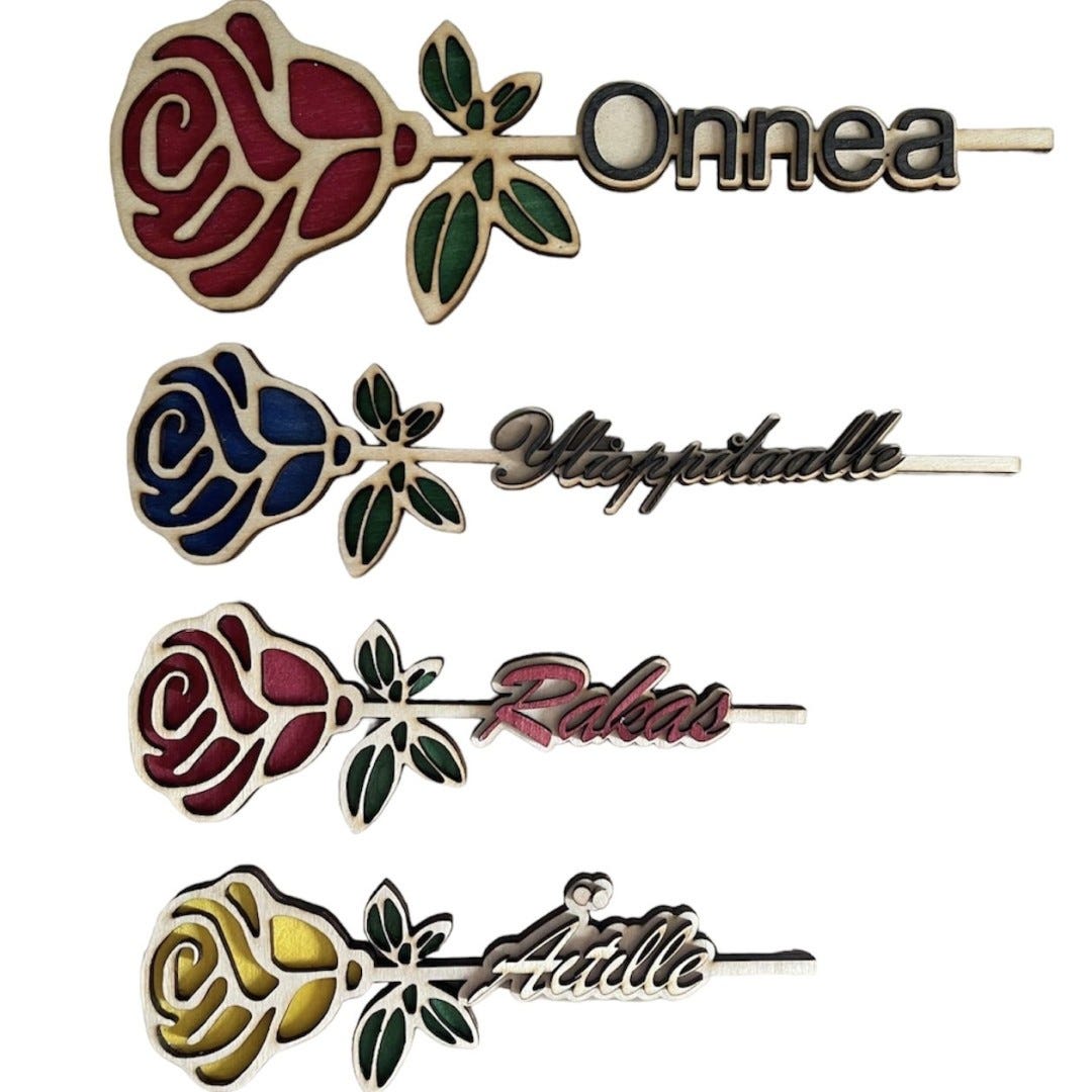 Ruusu omalla tekstillä | Tori