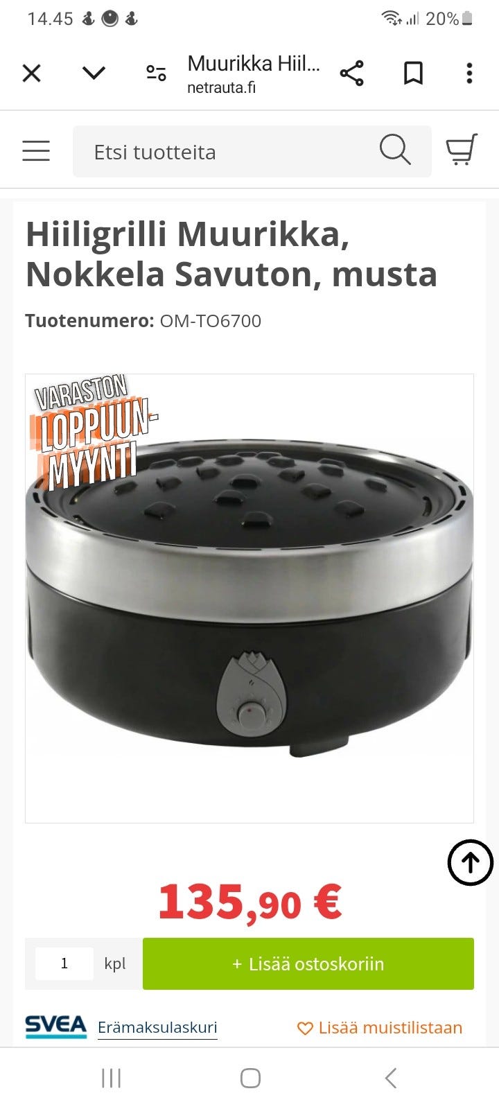 Muurikan grilli | Tori