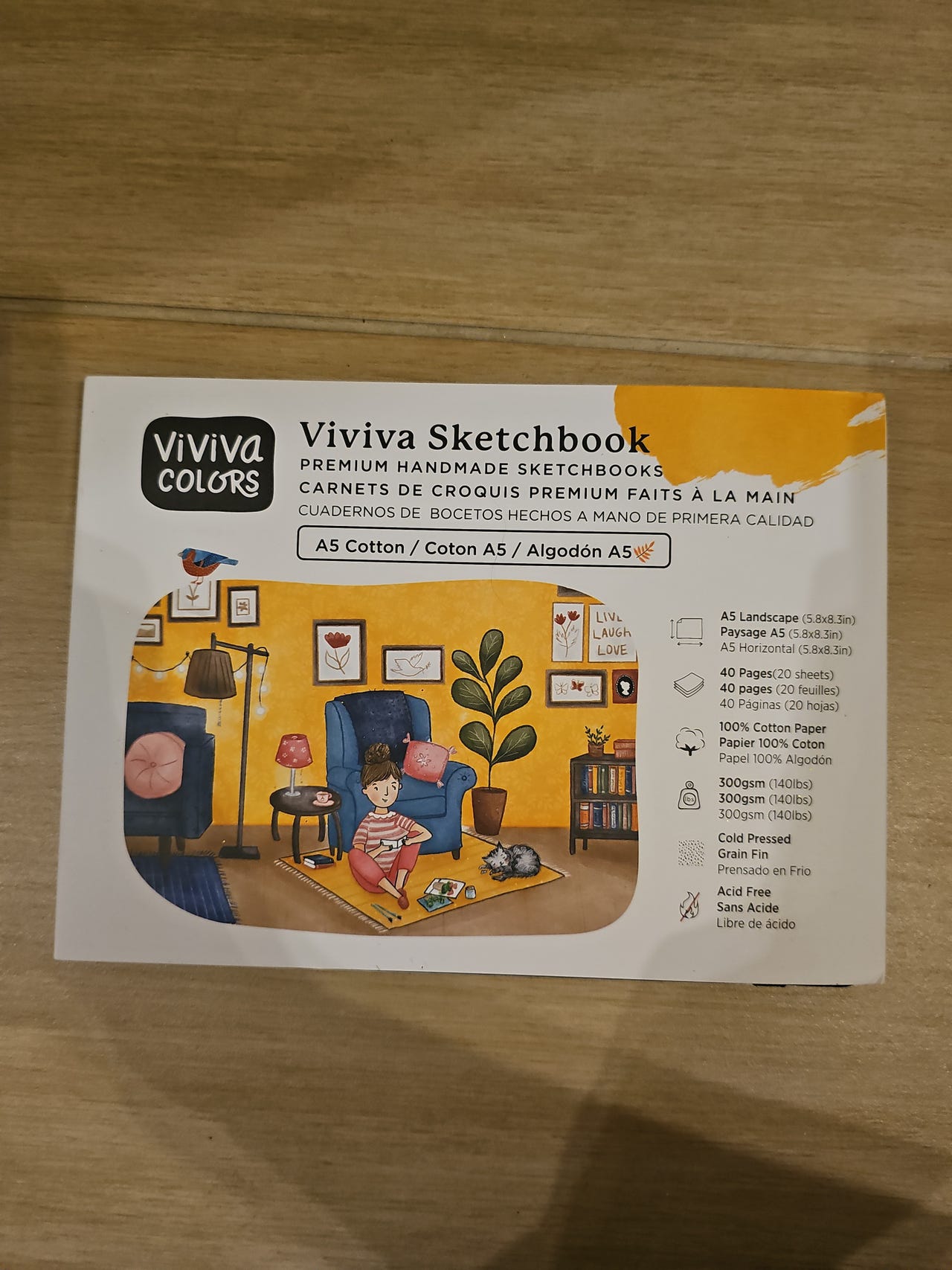 Viviva Colors, luonnoslehtiö A5 100% puuvillaa | Tori