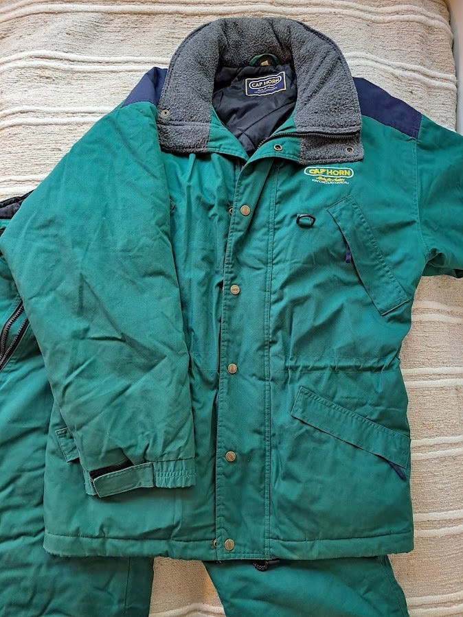 Miesten laskettelupuku, CAP HORN, koko 50, väri vihreä | Tori