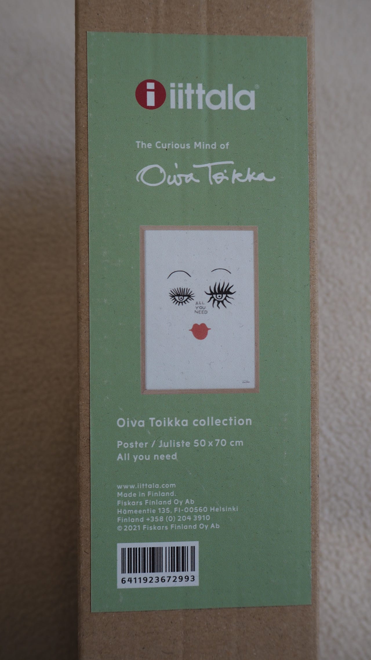 OIVA TOIKKA / IITTALA juliste All you need, 50 x 70 cm, UUSI | Tori