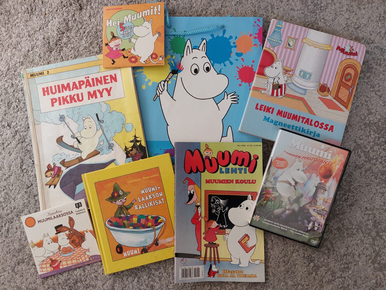 Iso Muumi-paketti - kirjoja, dvd, äänikirja, cd, Imatra/posti | Tori