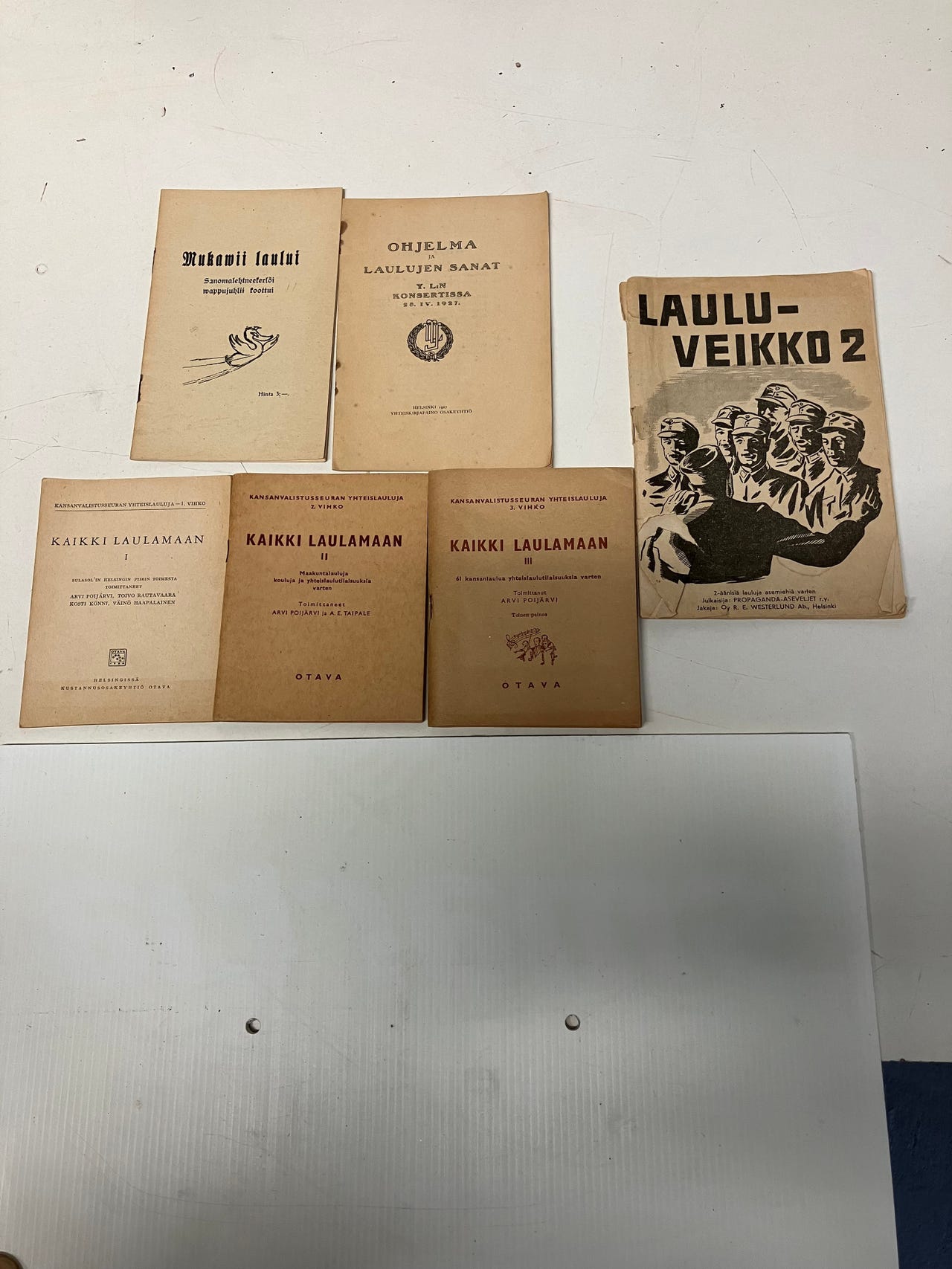 Kaikki laulamaan 1-3 yhteislaulu vihko , Laulu- Veikko 2 | Tori