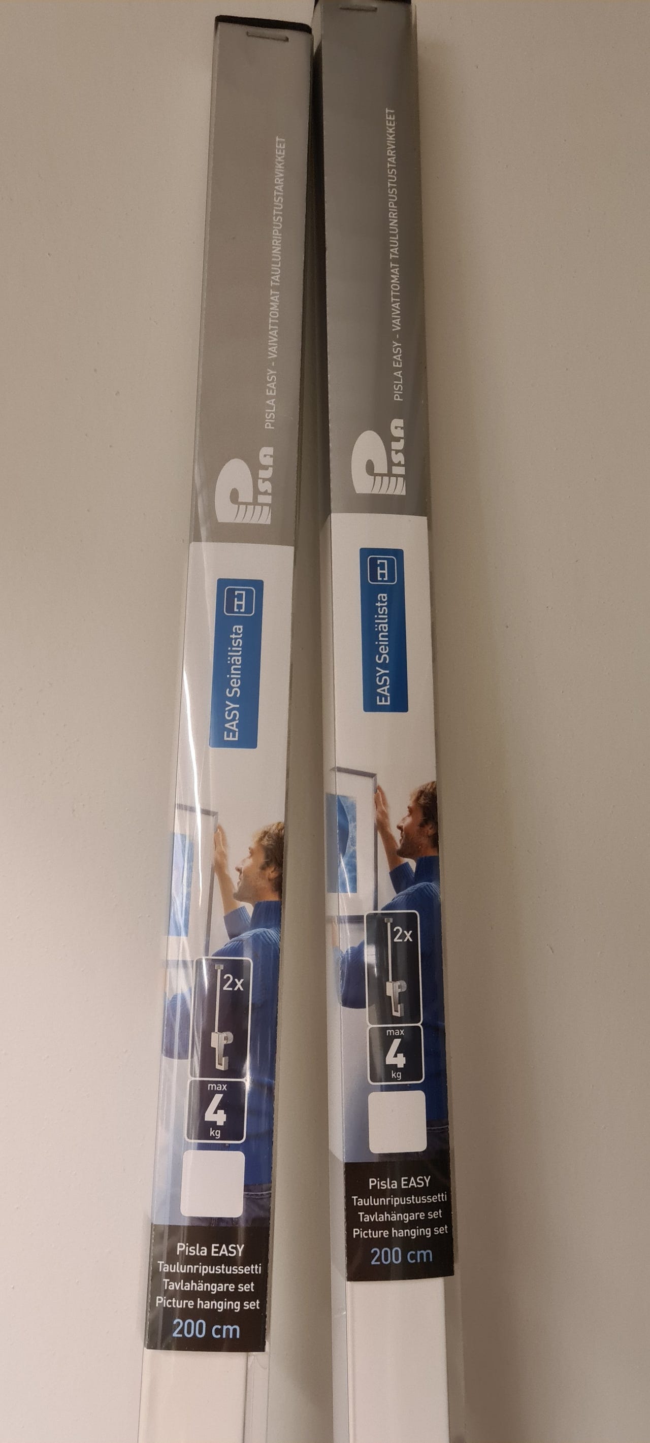 Pisla EASY taulunripustussetti 200 cm valkoinen | Tori