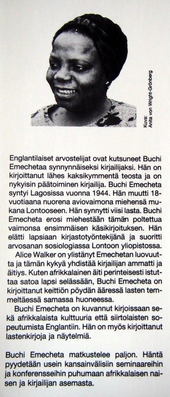 Emecheta Buchi : Nnu Egon tarina | Tori