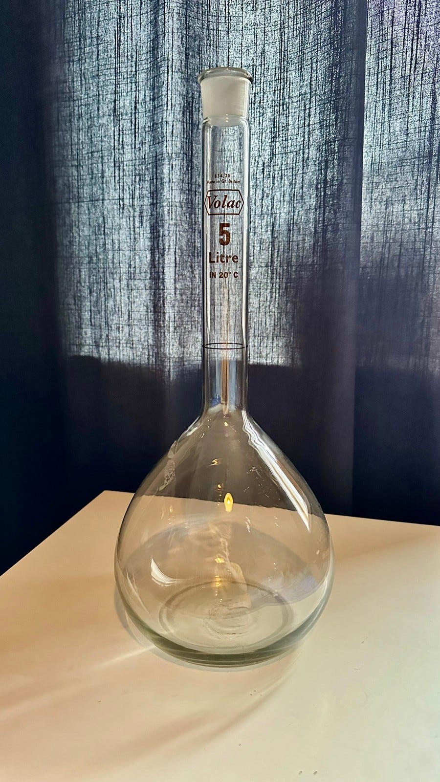 Volac 5-litrainen kemistin pullo (volumetric flask) | Tori