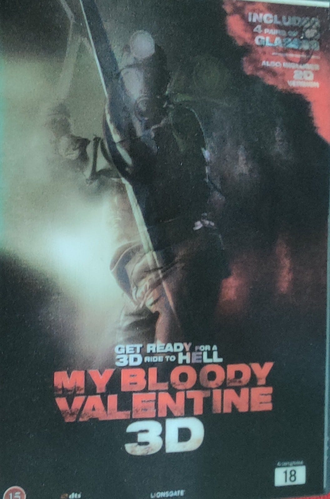My bloody valentine 2D ja 3D DVD+ lasit 4kpl Kauhu (2009) | Tori