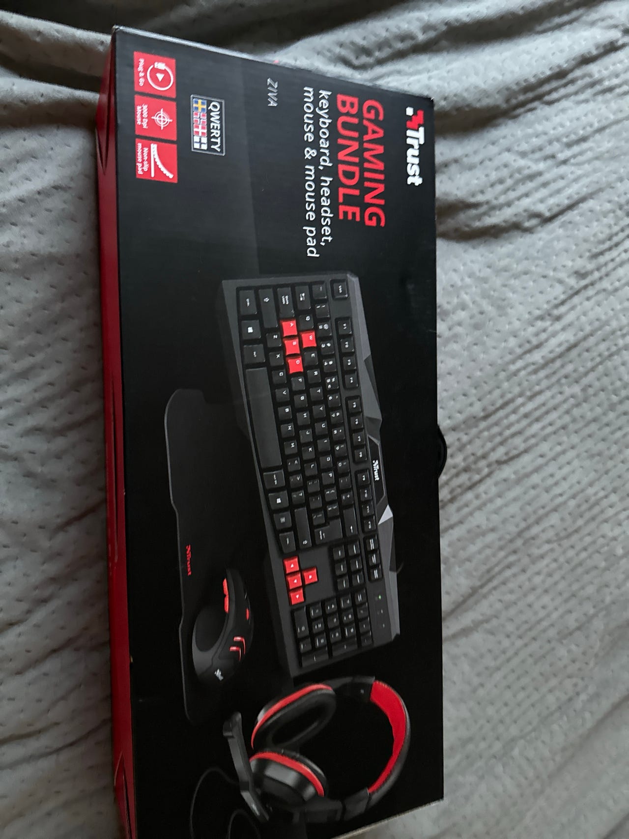 Trust gaming bundle (näppis, hiiri, kuulokkeet) | Tori