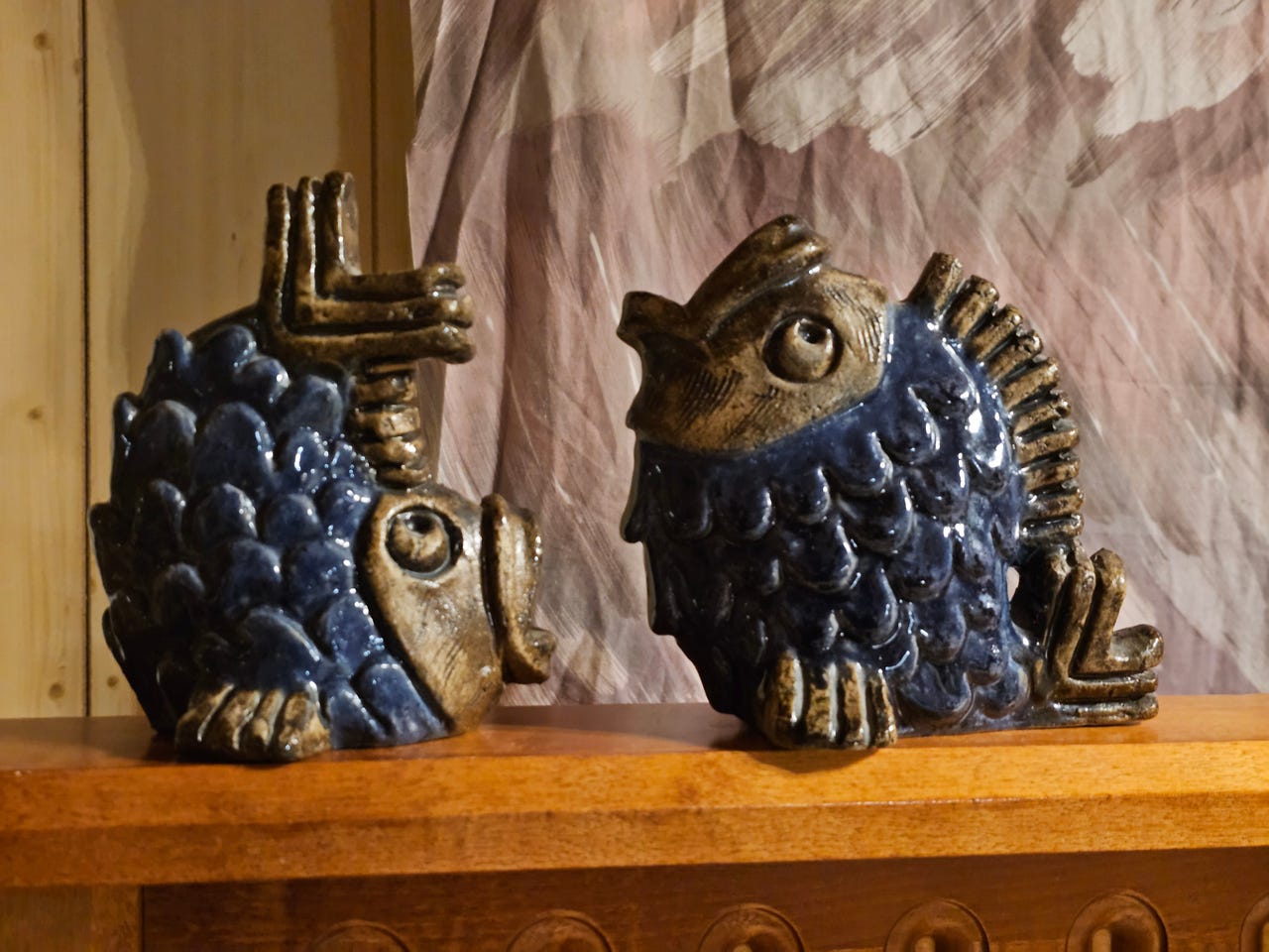 Kalafiguuri Willy Fischer (Ruotsi) keramiikka figuuri 2 kpl | Tori