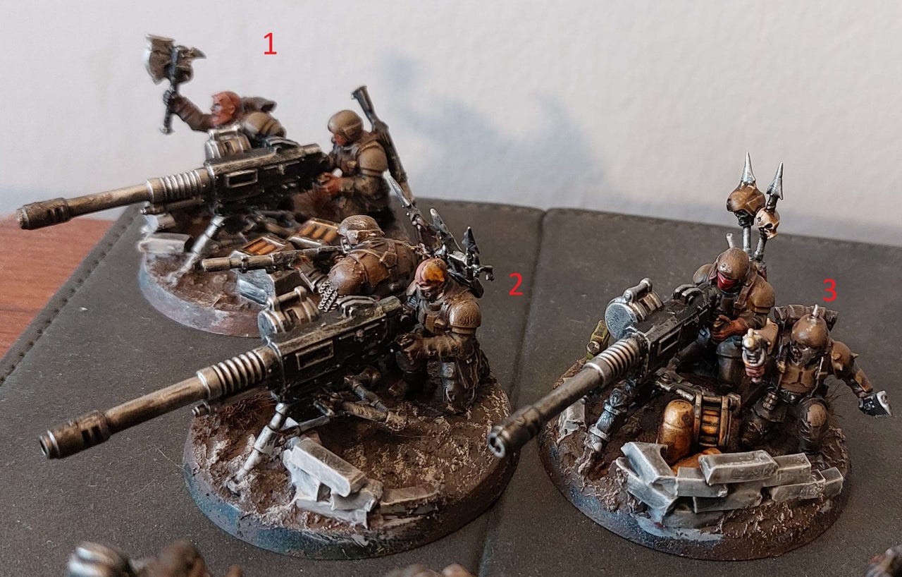 Warhammer 40k Traitor Imperial Guard Heavy Weapons Squad (3x ...