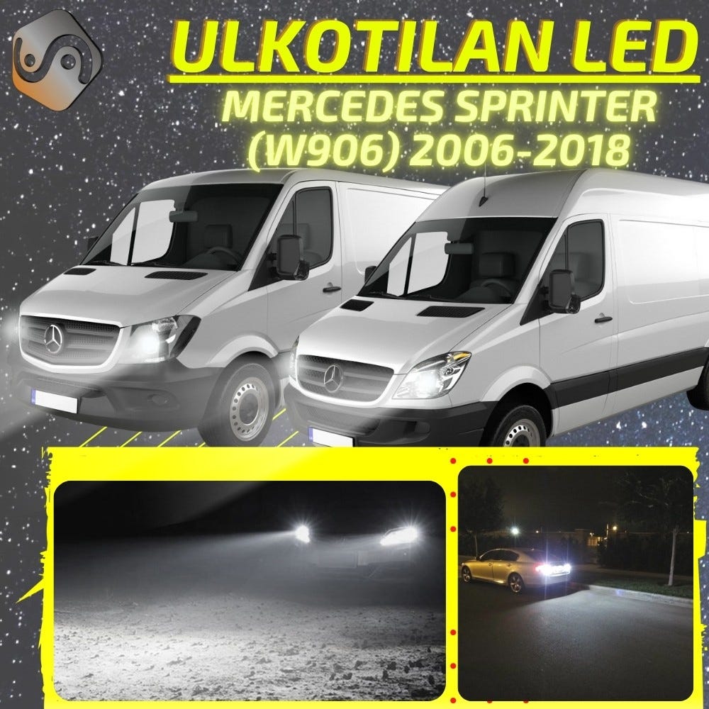 MERCEDES SPRINTER (W906) 2006-2018 Ulkotilan LED-valosarja Ajovalot ym ...