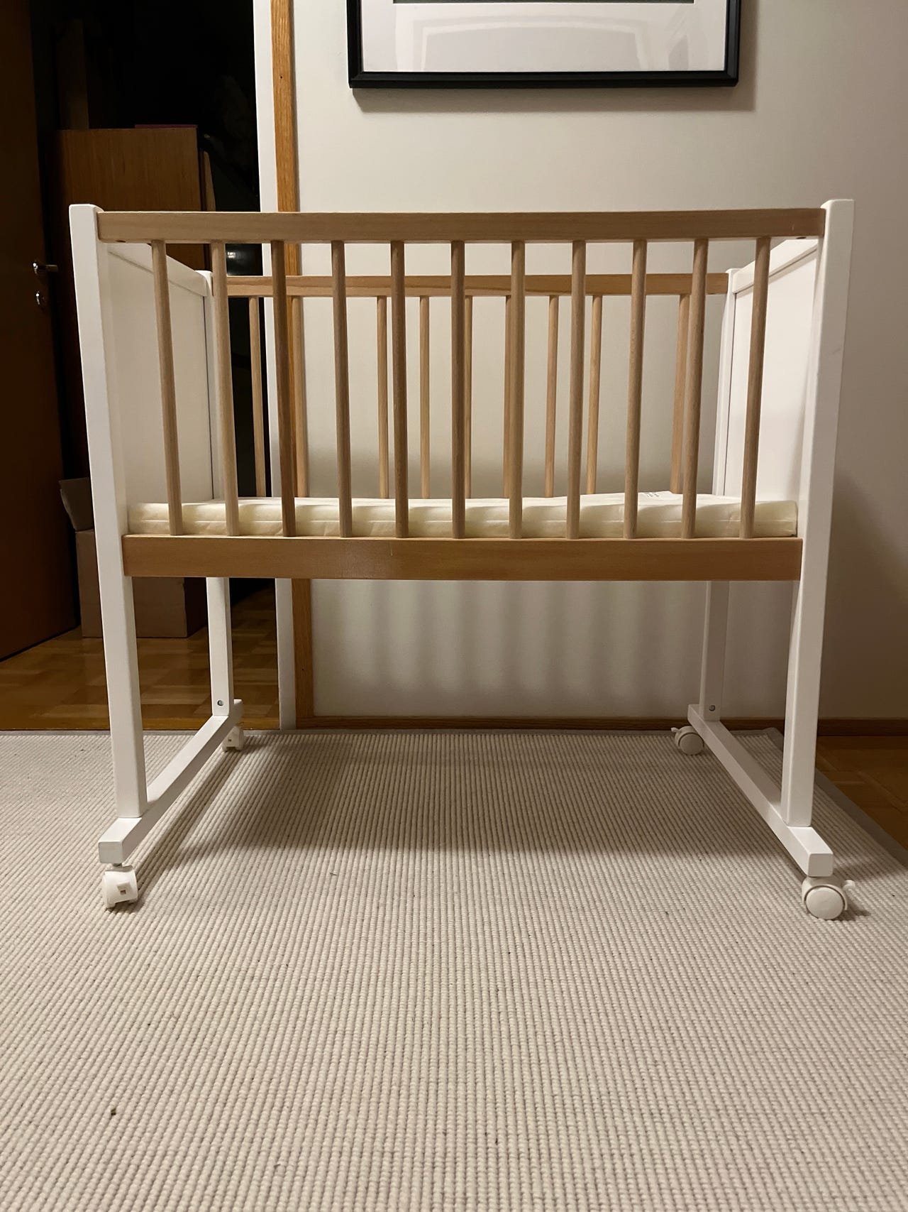 AT4 Kehto CONFORT valkoinen ja pyökki lakattu 40 x 80 cm | Tori