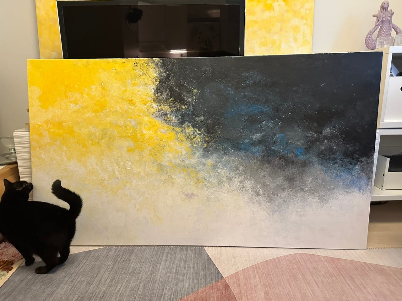 Iso akryylitaulu ”Valo ja pimeys” 160x90 | Tori