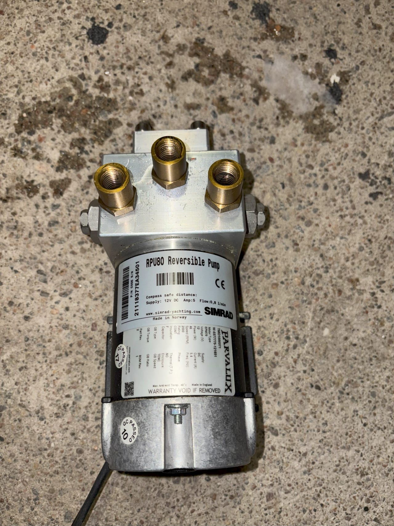 Simrad RPU80 Pumppu 12v | Tori