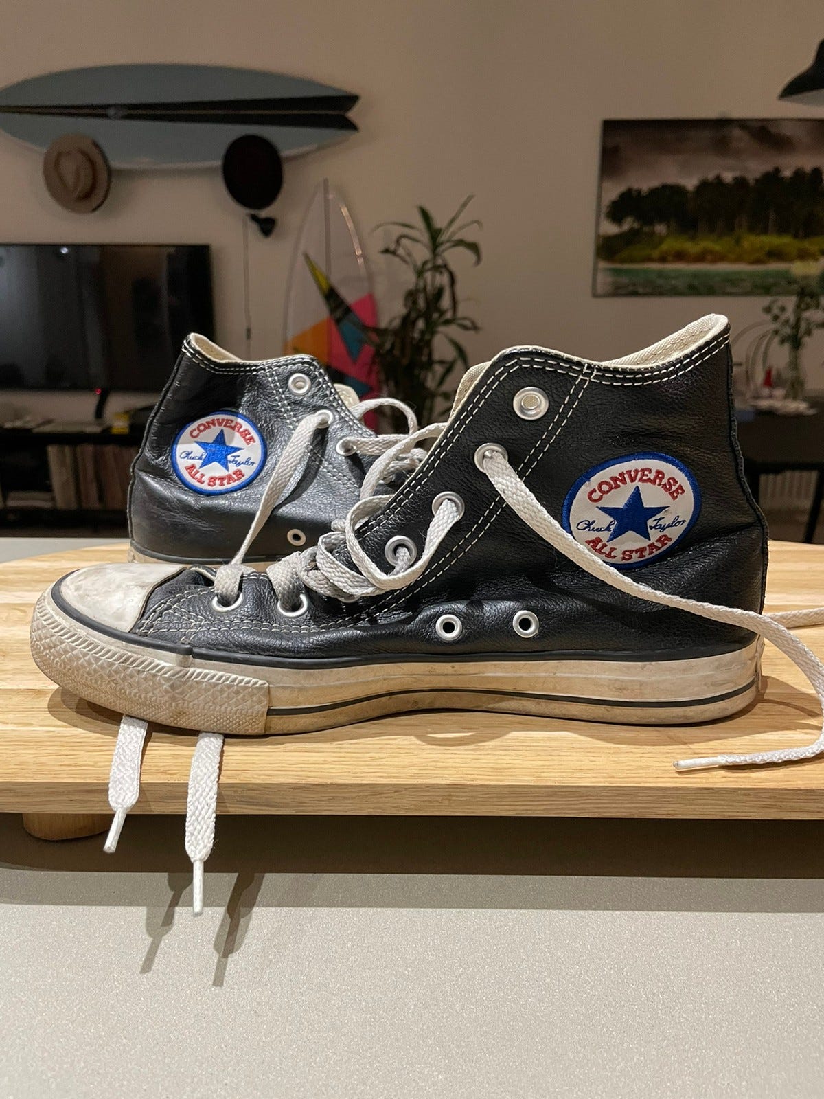 Nahkaiset Converset koko 39 unisex | Tori