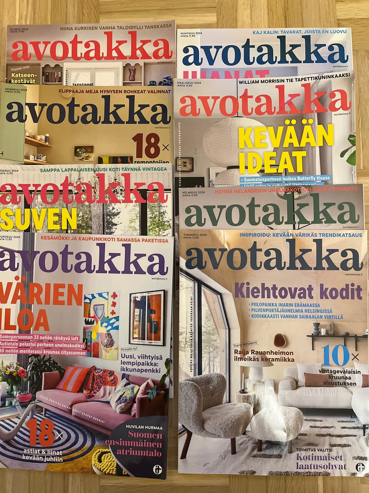 Avotakka sisustuslehti 2024 numerot 1-8 | Tori