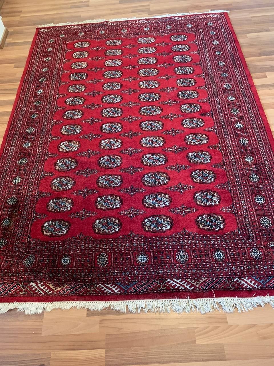 Käsinsolmittu Pakistanilainen Bokhara-matto | Tori