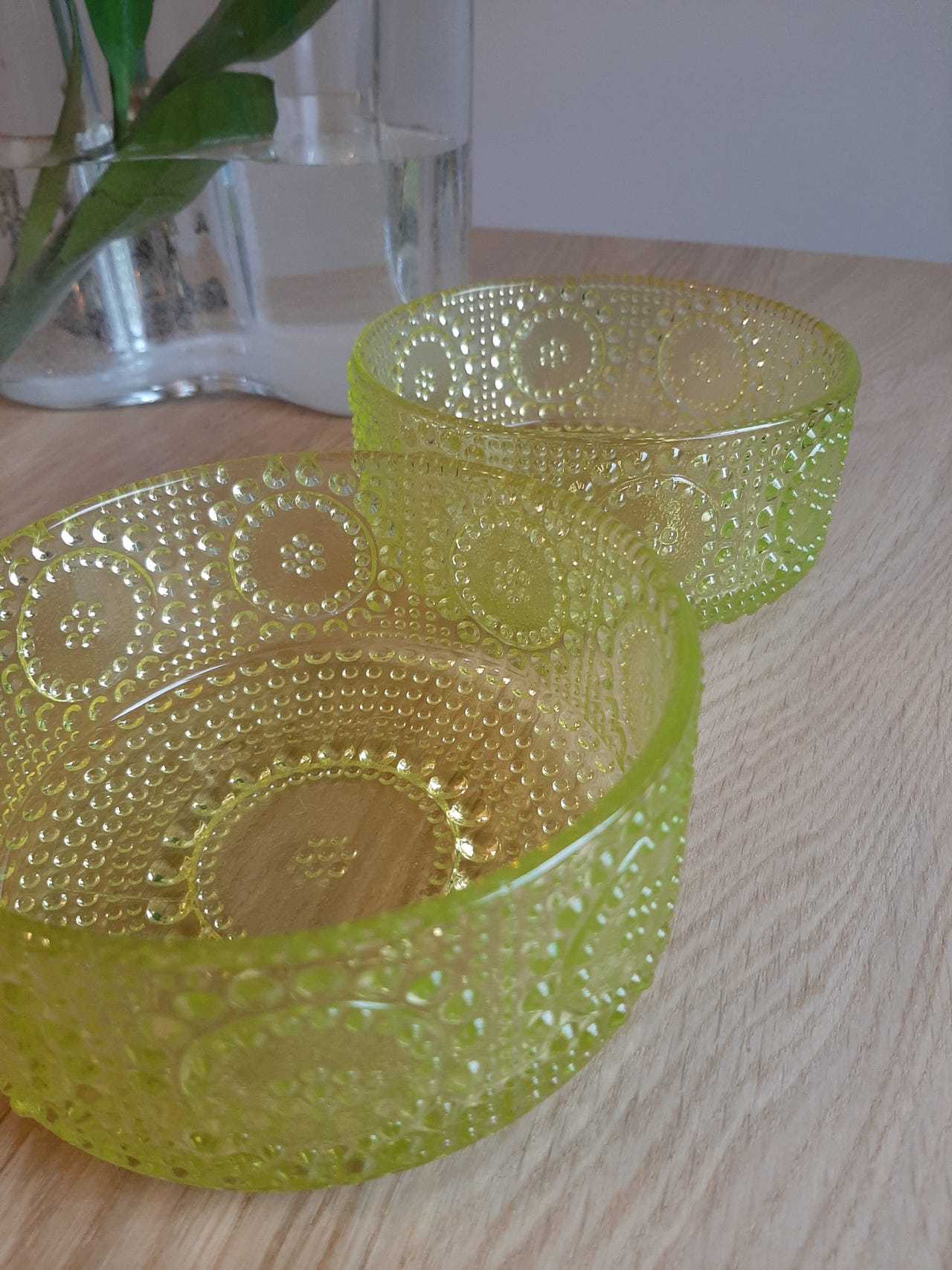 Riihimäen lasi 4kpl Grapponia jälkiruokakulhot keltainen Nanny Still | Tori