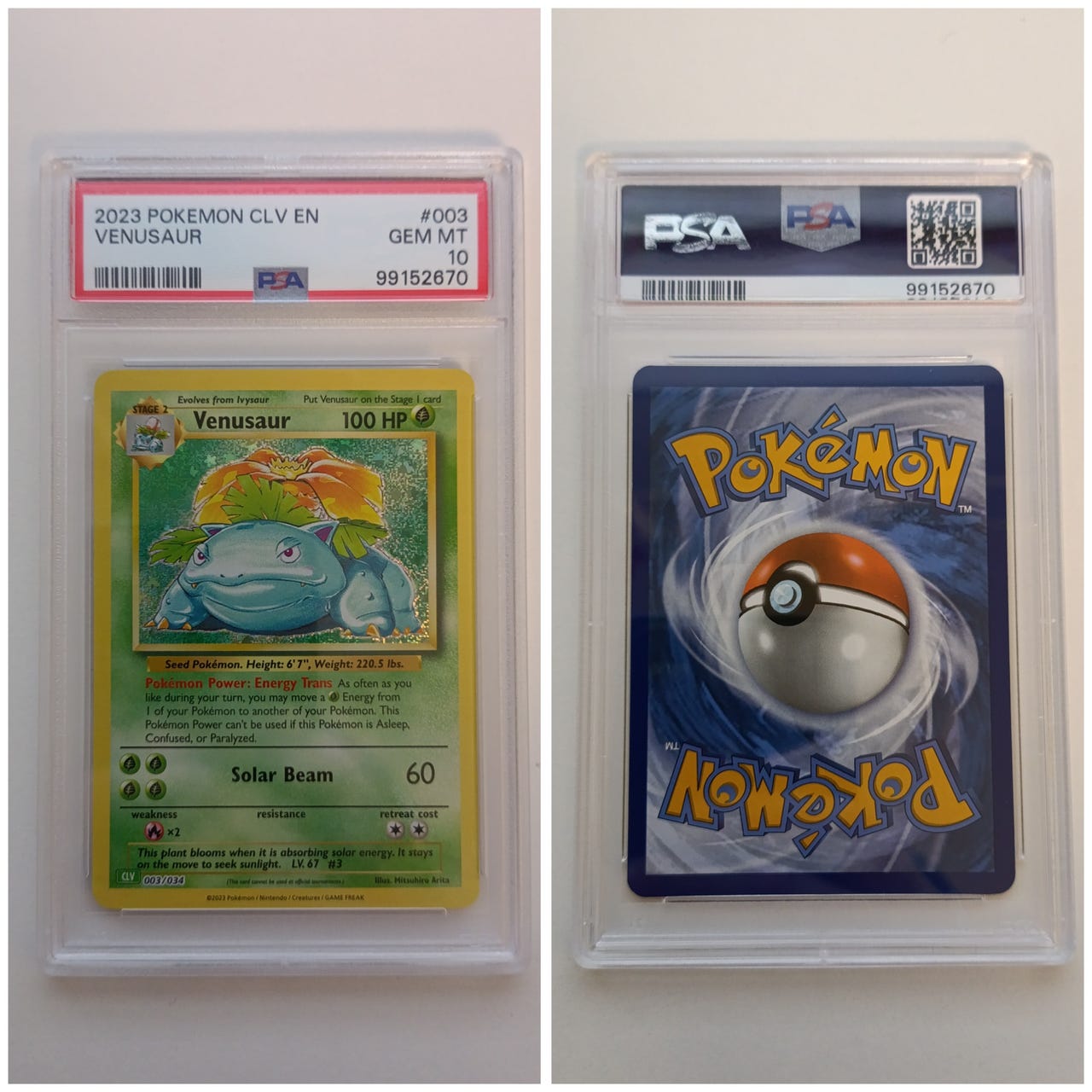 Pokemon kortti - Venusaur (CLV 003) PSA 10 | Tori