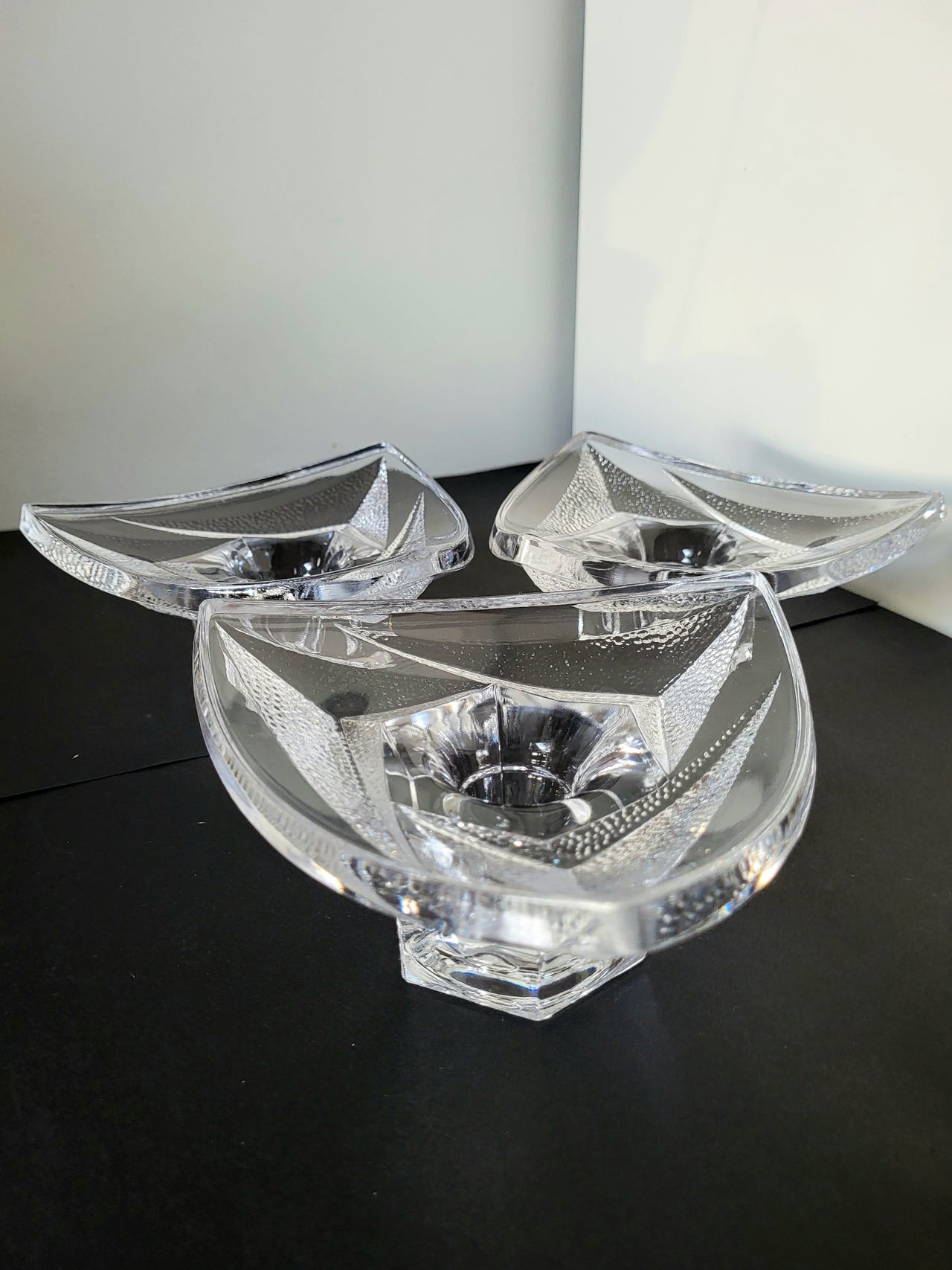 Riihimäen Lasi 3kpl kynttilänjalka | Tori