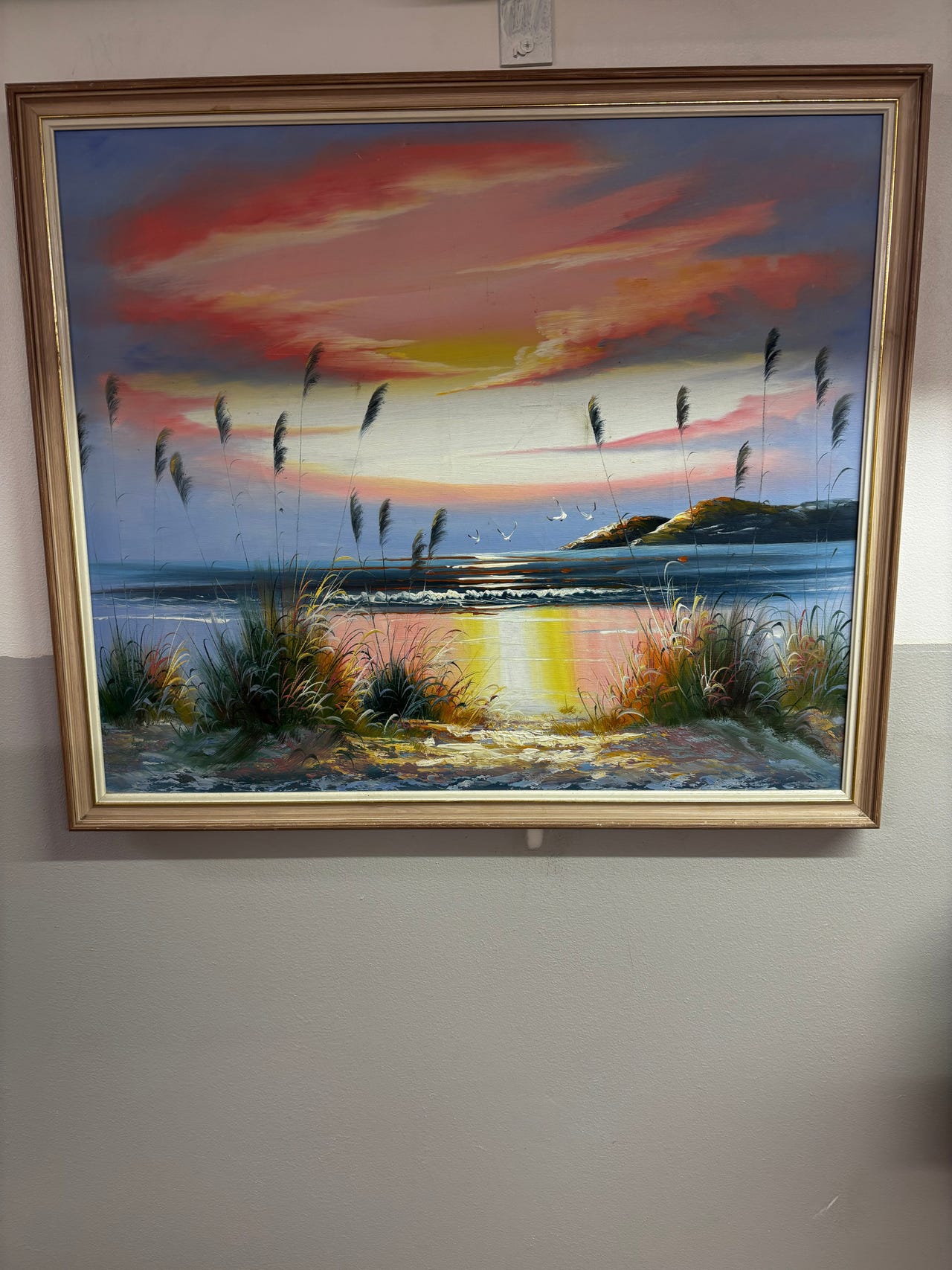 Aurinko laskee rannalle taulu | Tori