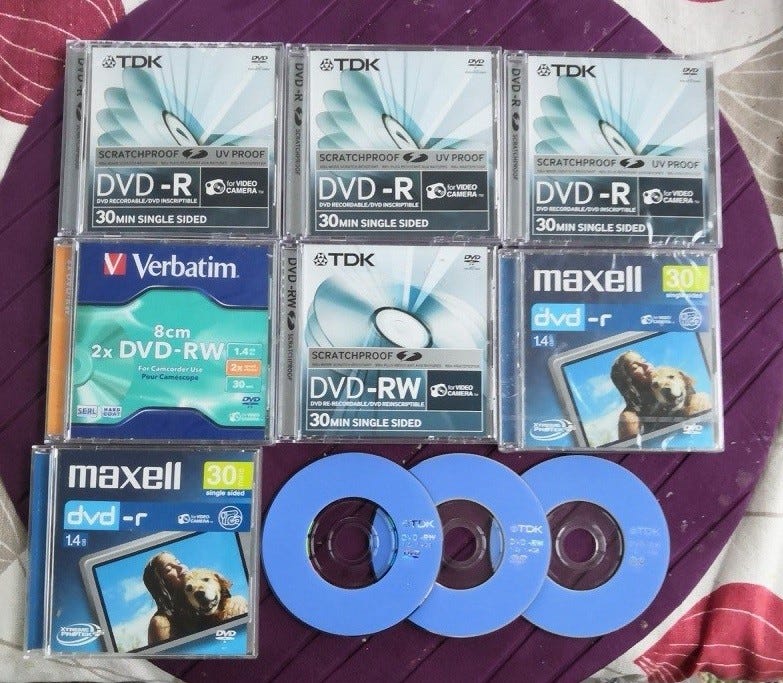 Mini TDK DVD+R Maxell DVD-RW | Tori