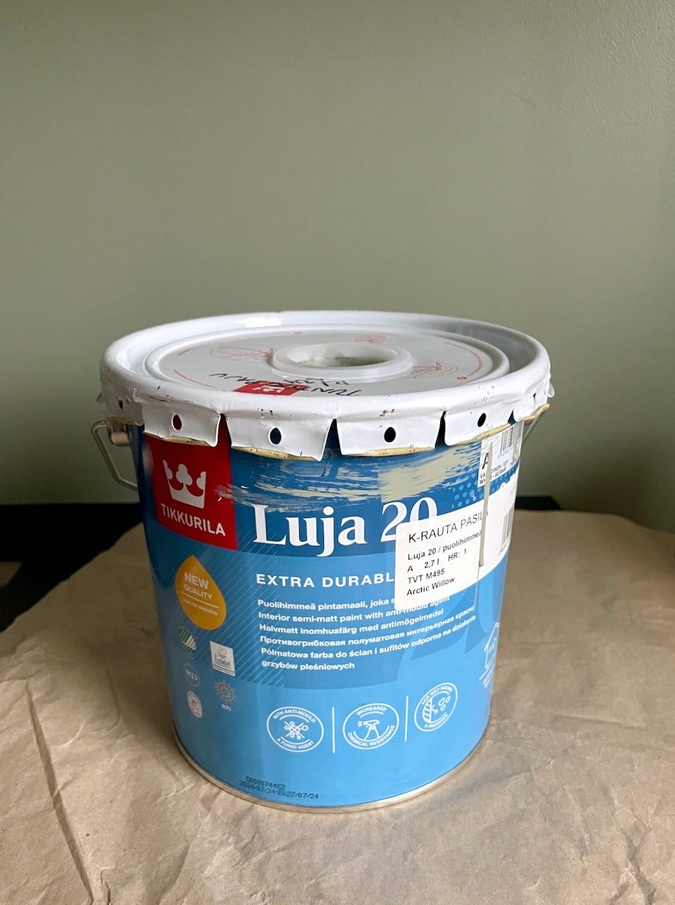 Tikkurila Luja 20 maali, sävy Tunturipaju 1,5 L | Tori